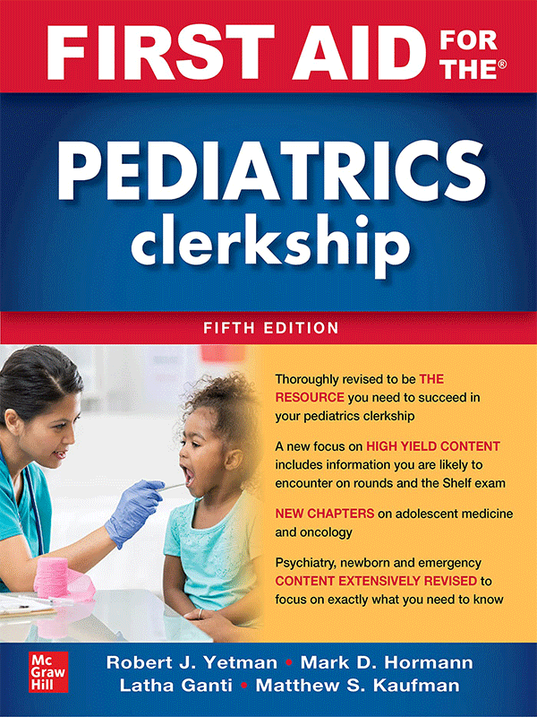 First Aid for the Pediatrics Clerkship, 5th Edition | Vasiliadis ...